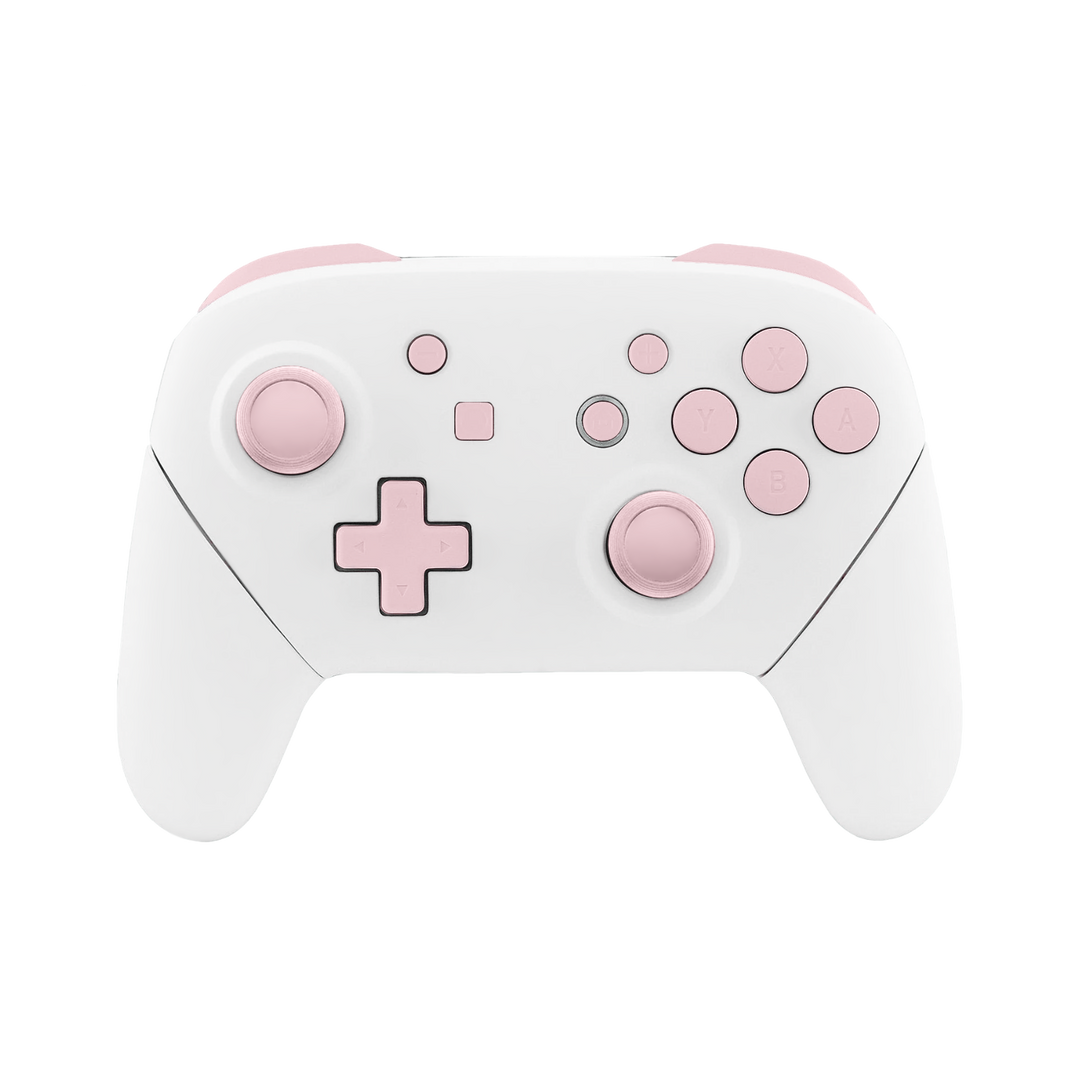 Custom Soft-Touch White and Pink Baby Nintendo Switch Pro Controller ...